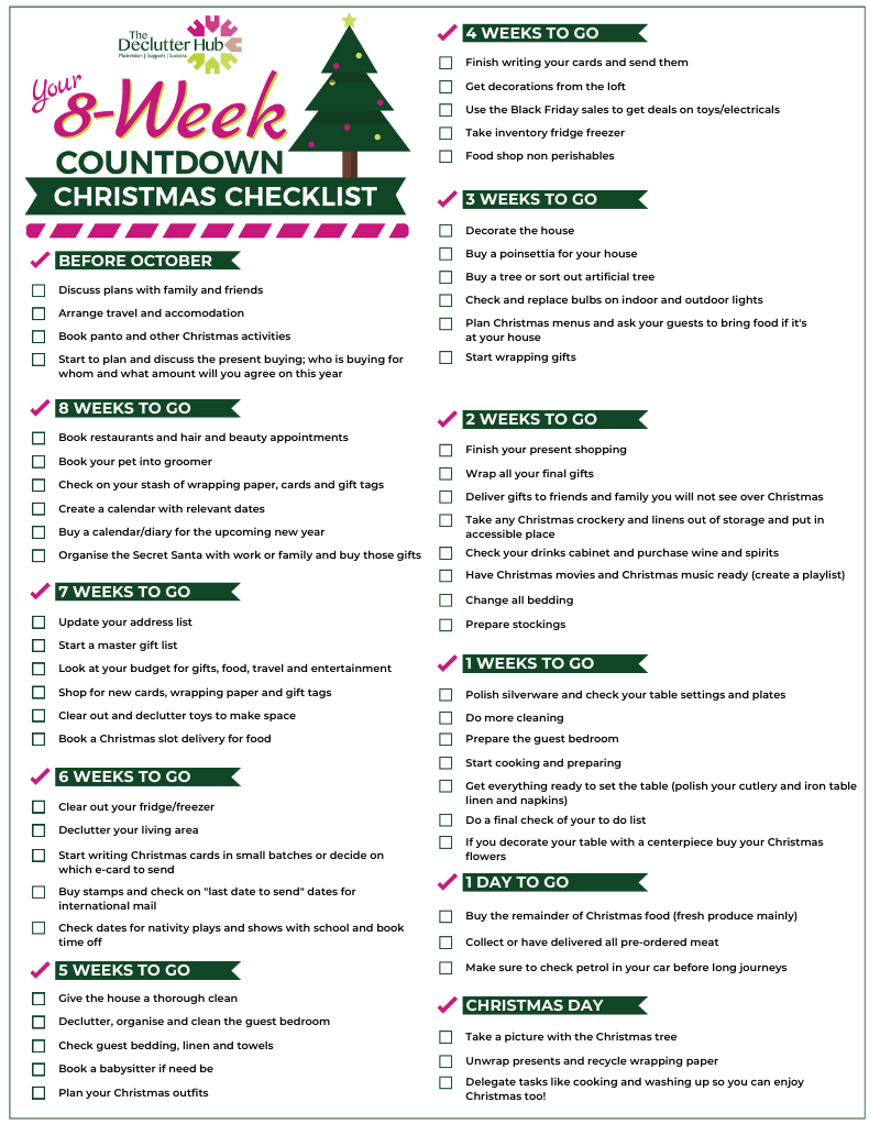 Christmas Countdown Checklist